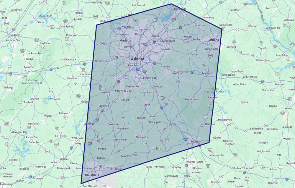 Restoration Service Area for Atlanta and Northwest, GA